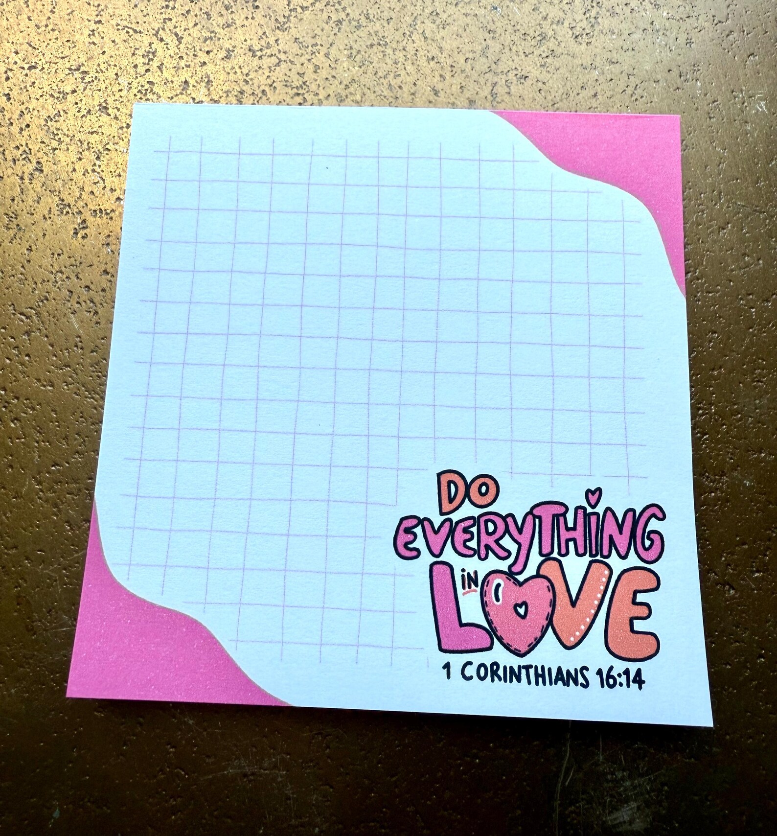 Handmade Notepad Do Everything in LOVE Bible Verse Scripture Memo Pad ...