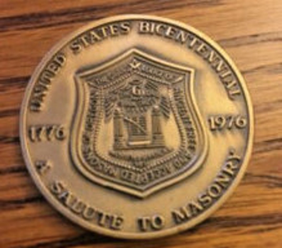 1976 United States Bicentennial of Masonry Oregon - Bronze Medallion ...