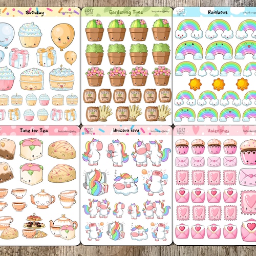 Bunny Stickers Cute Kawaii Sticker Sheets Sakura - Etsy