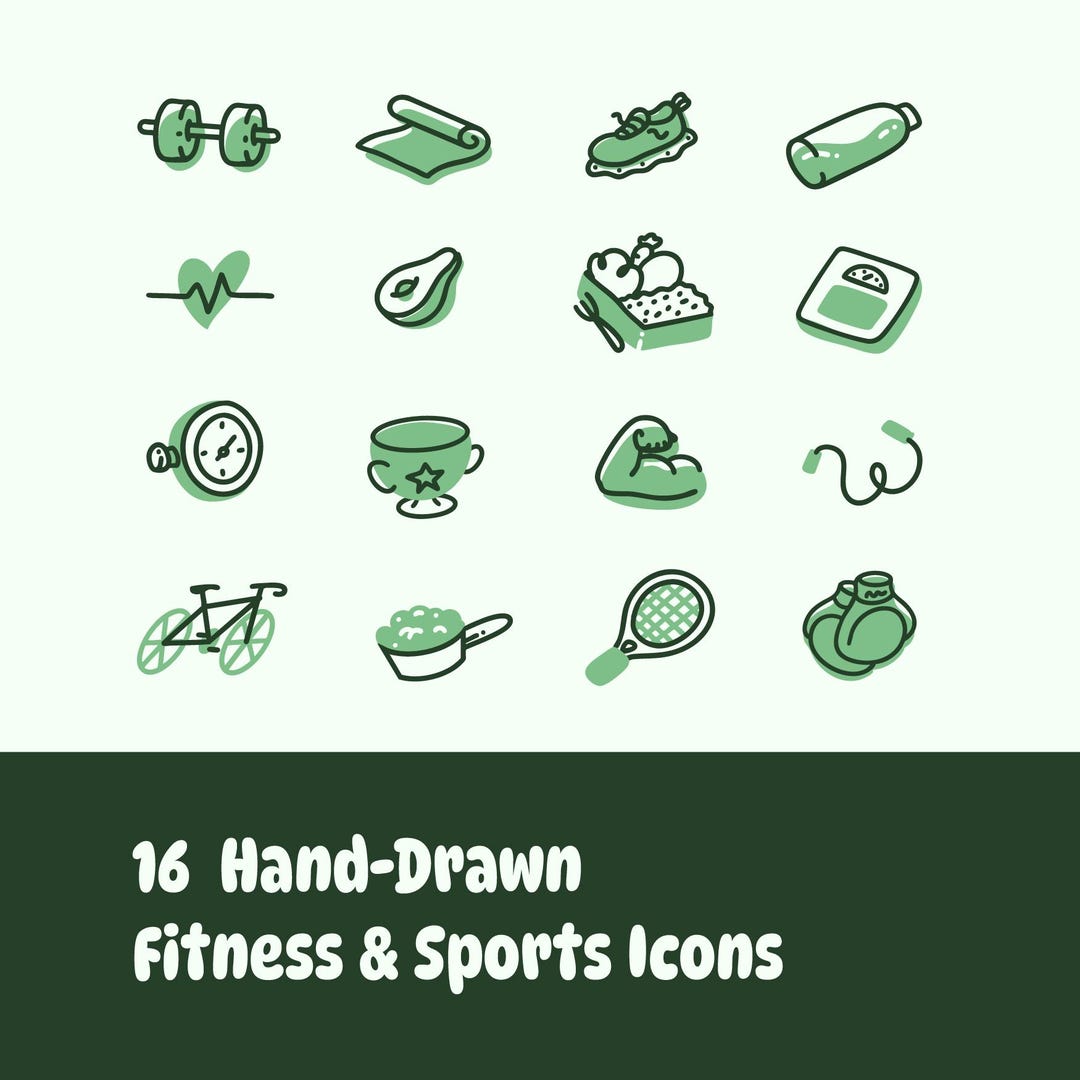 Fitness & Sports Icon Set | Vector Pack | Customizable Icons for ...