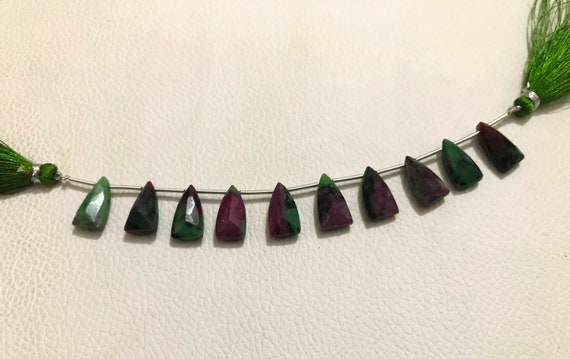Ruby Zoisite Natural Gemstone 8X15 mm Faceted Cut Pyramid Shape ...