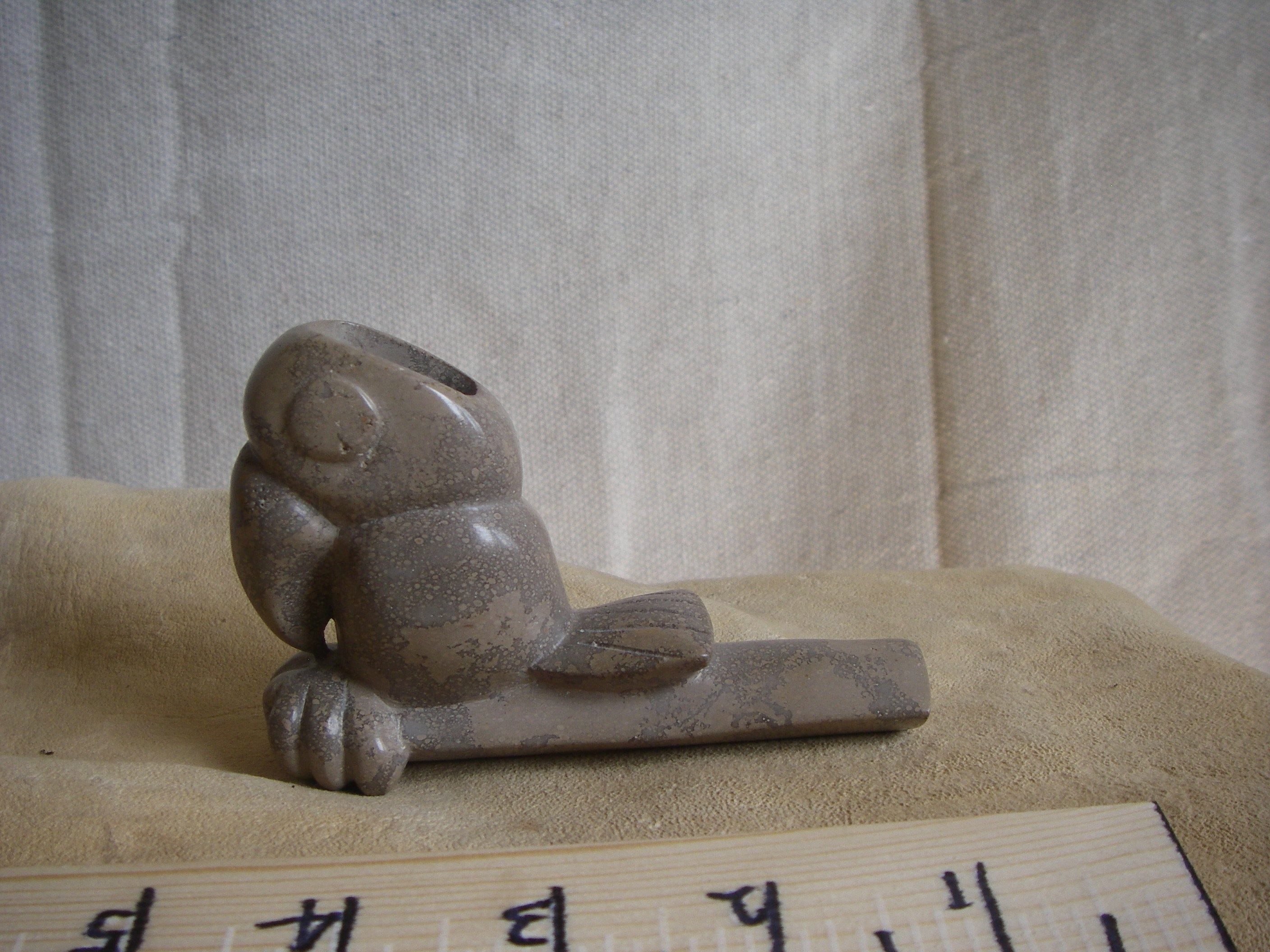 Ohio Pipestone Pipe, Ohio Pipe Stone Pipe, Mound Culture Effigy Pipe ...