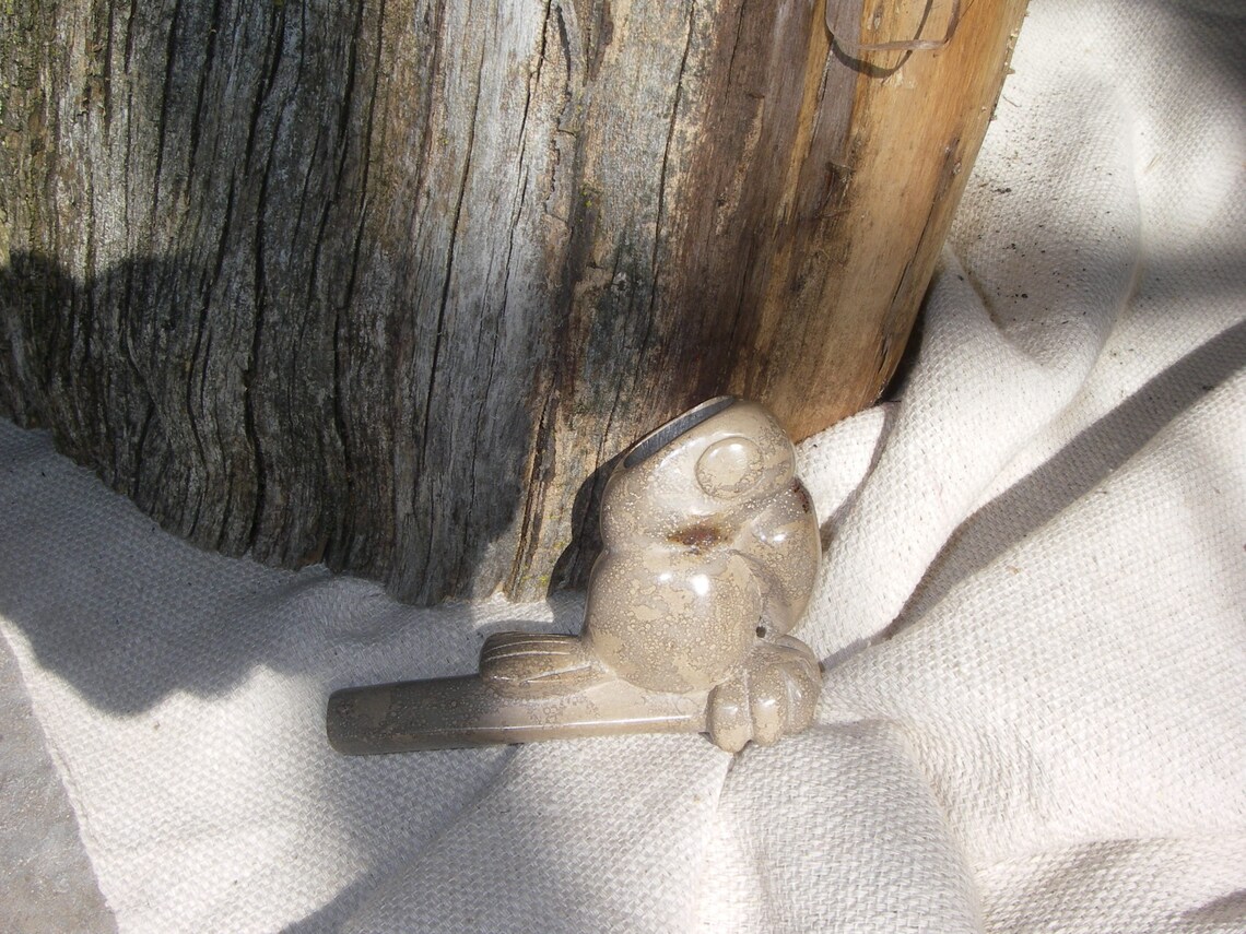 Ohio Pipestone Pipe, Ohio Pipe Stone Pipe, Mound Culture Effigy Pipe ...