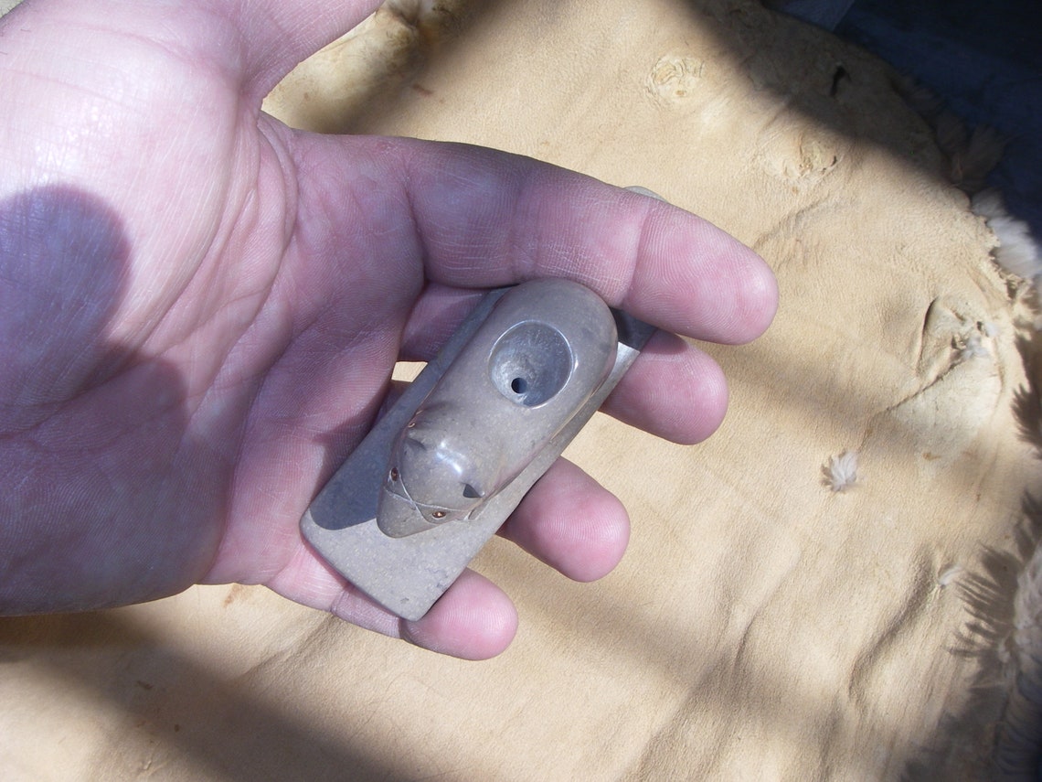 Stone Pipe, Ohio Pipestone Effigy Pipe, Adena and Hopewell Pipe Forms ...