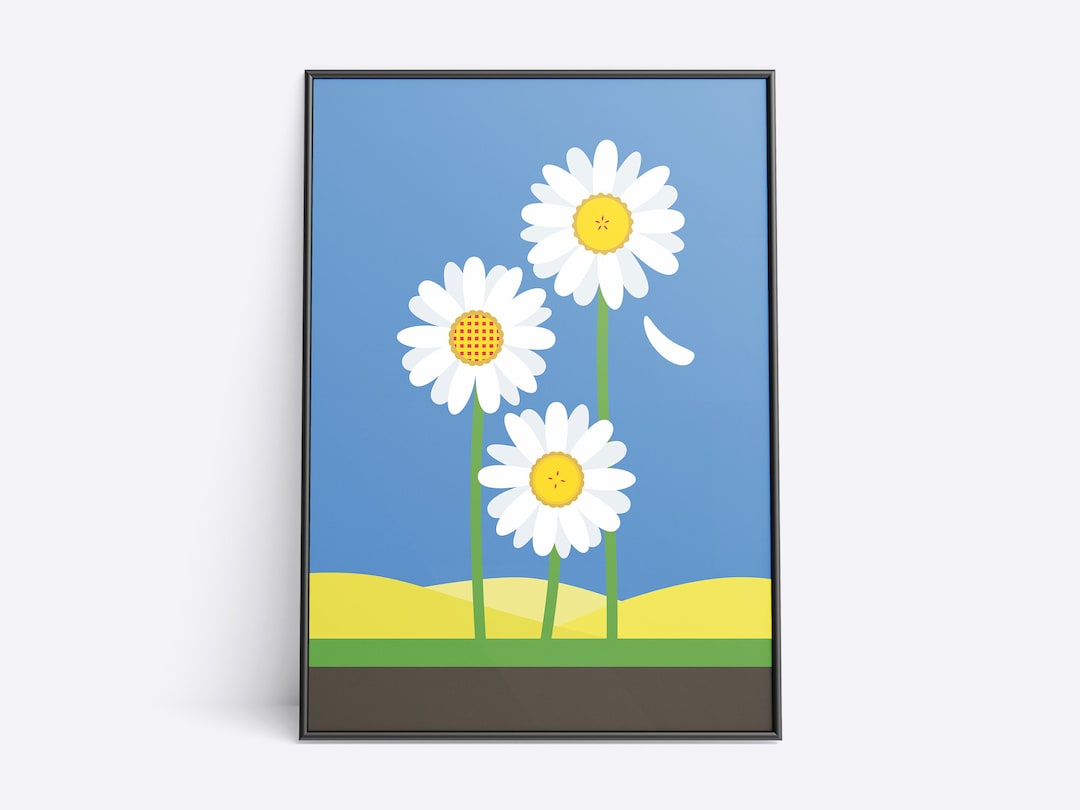 Pushing Daisies - Daisy Flowers and Pies - Poster Wall Art Print - Etsy