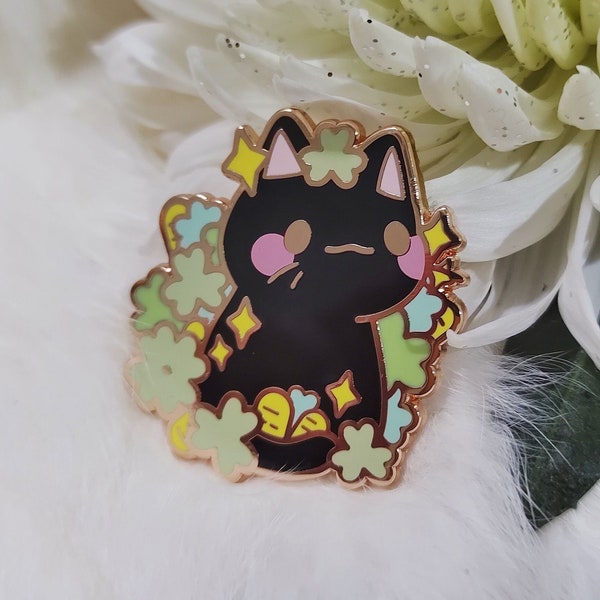 Enamel Cat Pin Etsy