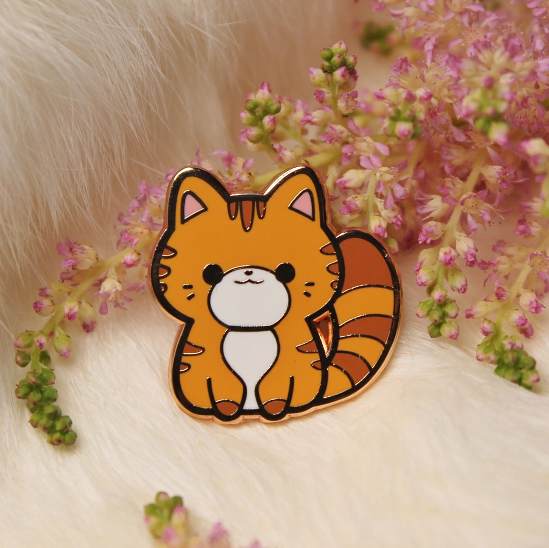 Sittin Kitty Orange Tabby Enamel Pin - Etsy