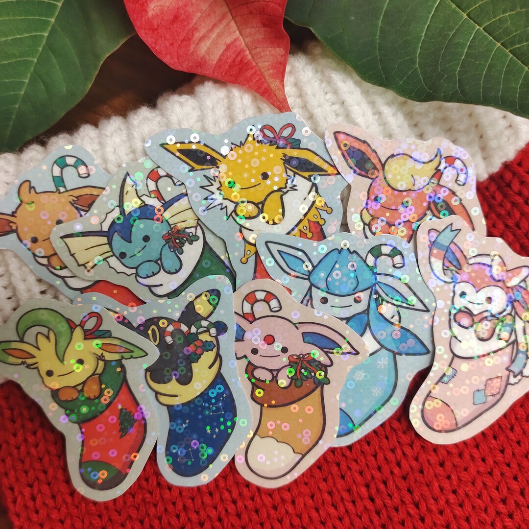 Christmas Stocking Ditto Eeveelution Stickers Holo 2 - Etsy