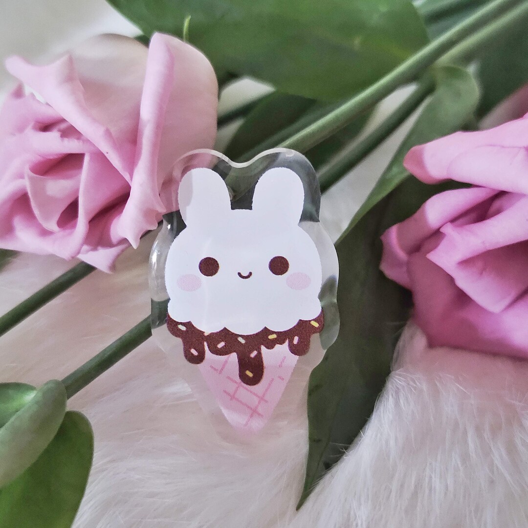 Vanilla Sprinkle Cone Acrylic Pin - Etsy