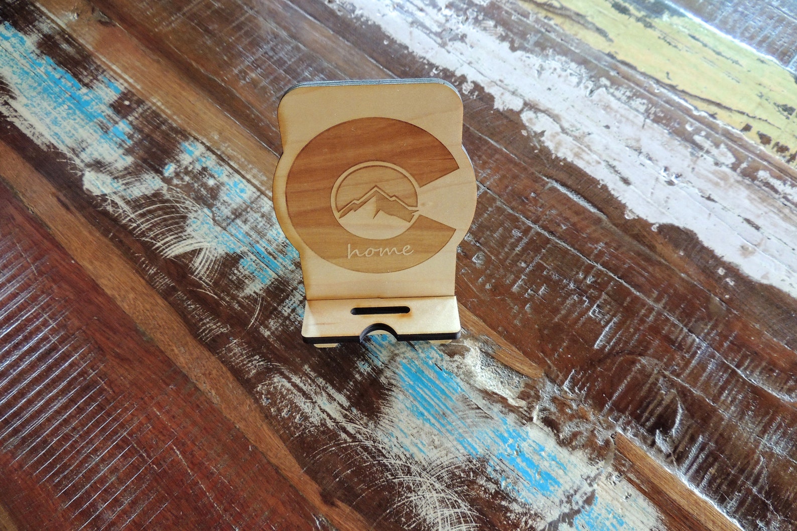 Colorado is Home Mountain Scene C-shape Design Dark Finish - Etsy