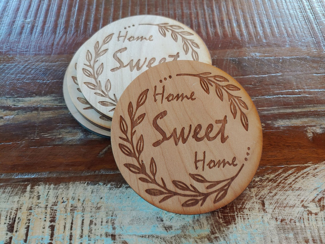 Home Sweet Home Coasters Set of 4 - Etsy