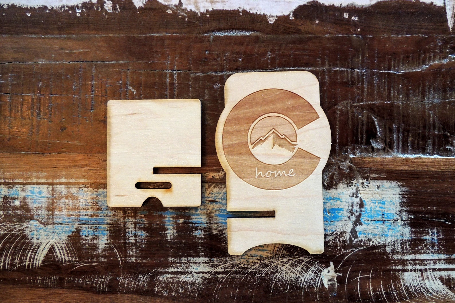 Colorado is Home Mountain Scene C-shape Design Dark Finish - Etsy