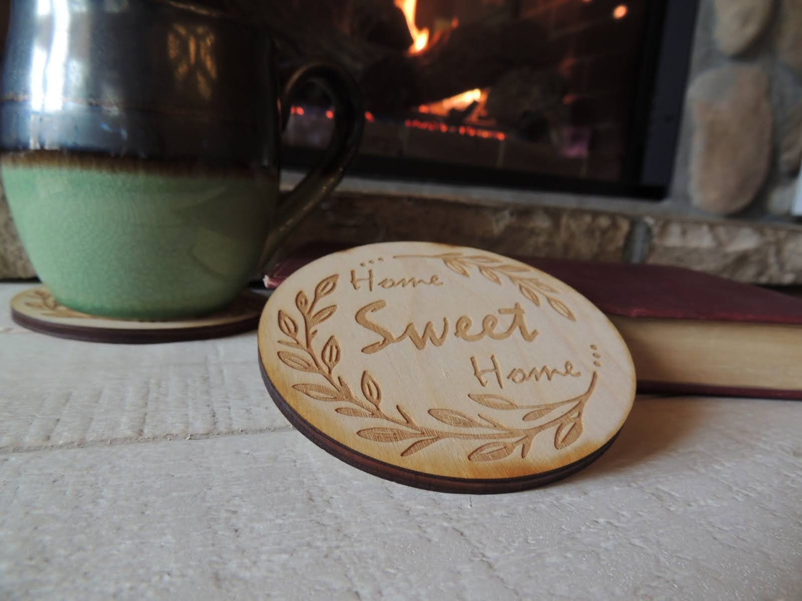 Home Sweet Home Coasters Set of 4 | Etsy