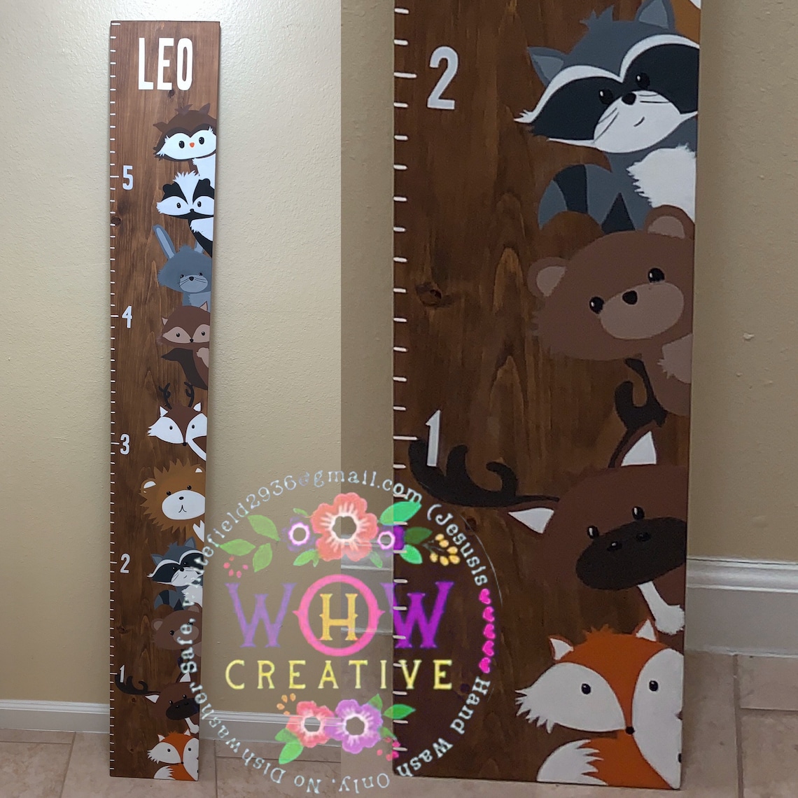 Wood Stain Hand Painted Growth Chart - Etsy