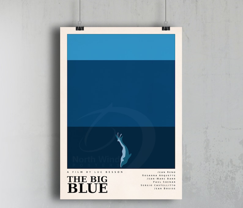 The Big Blue, Le Grand Bleu, Alternative Movie Poster, Inspired by Luc ...