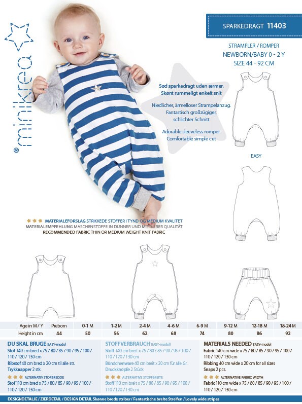 Baby Romper 11403 - PDF Sewing Pattern From Minikrea - Etsy