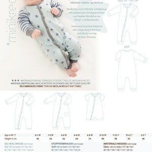 Baby Sleepsuit 11470 - PDF Sewing Pattern From Minikrea - Etsy