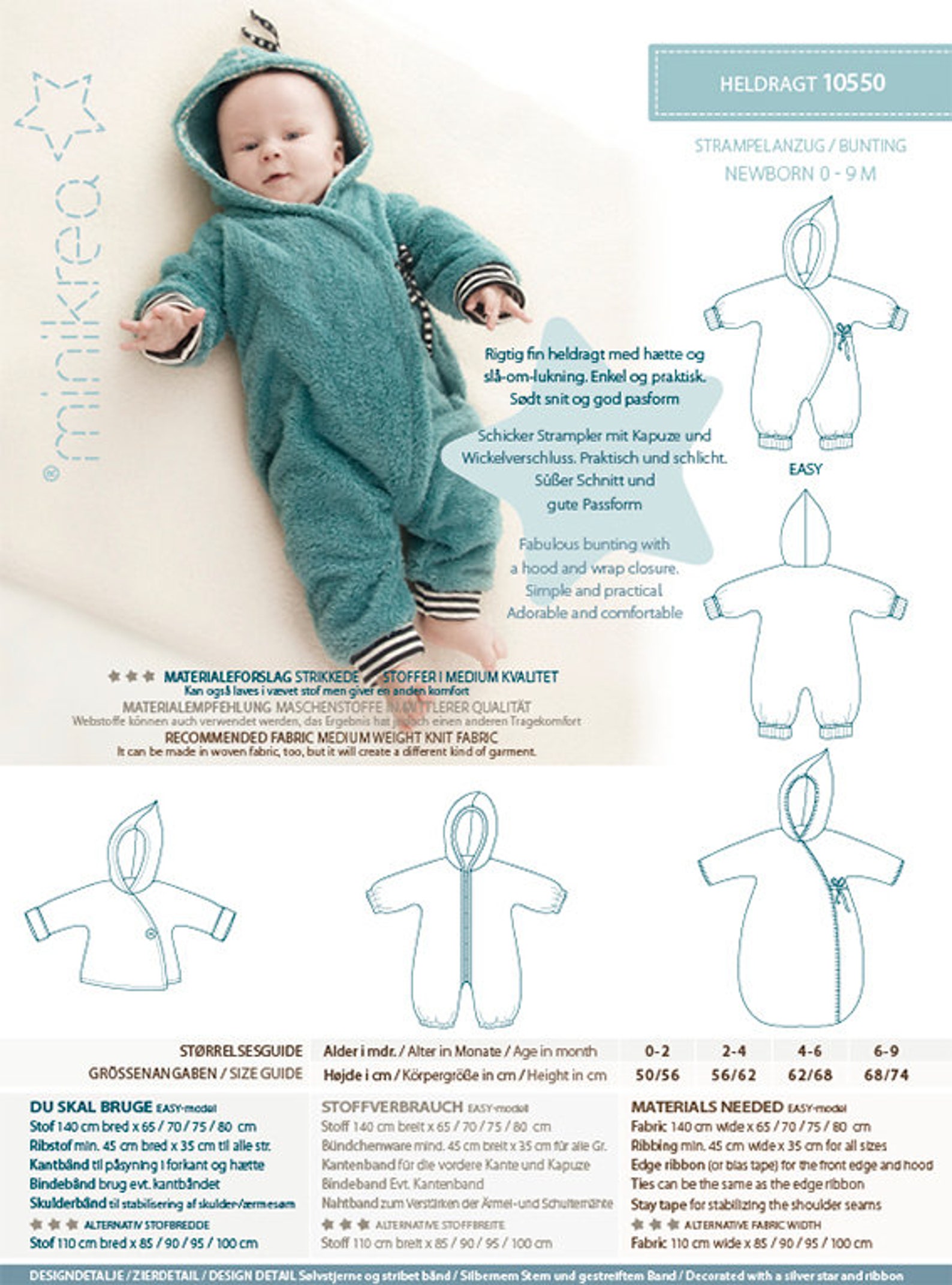 Baby All-in-one Suit 10550 PDF Sewing Pattern From Minikrea - Etsy