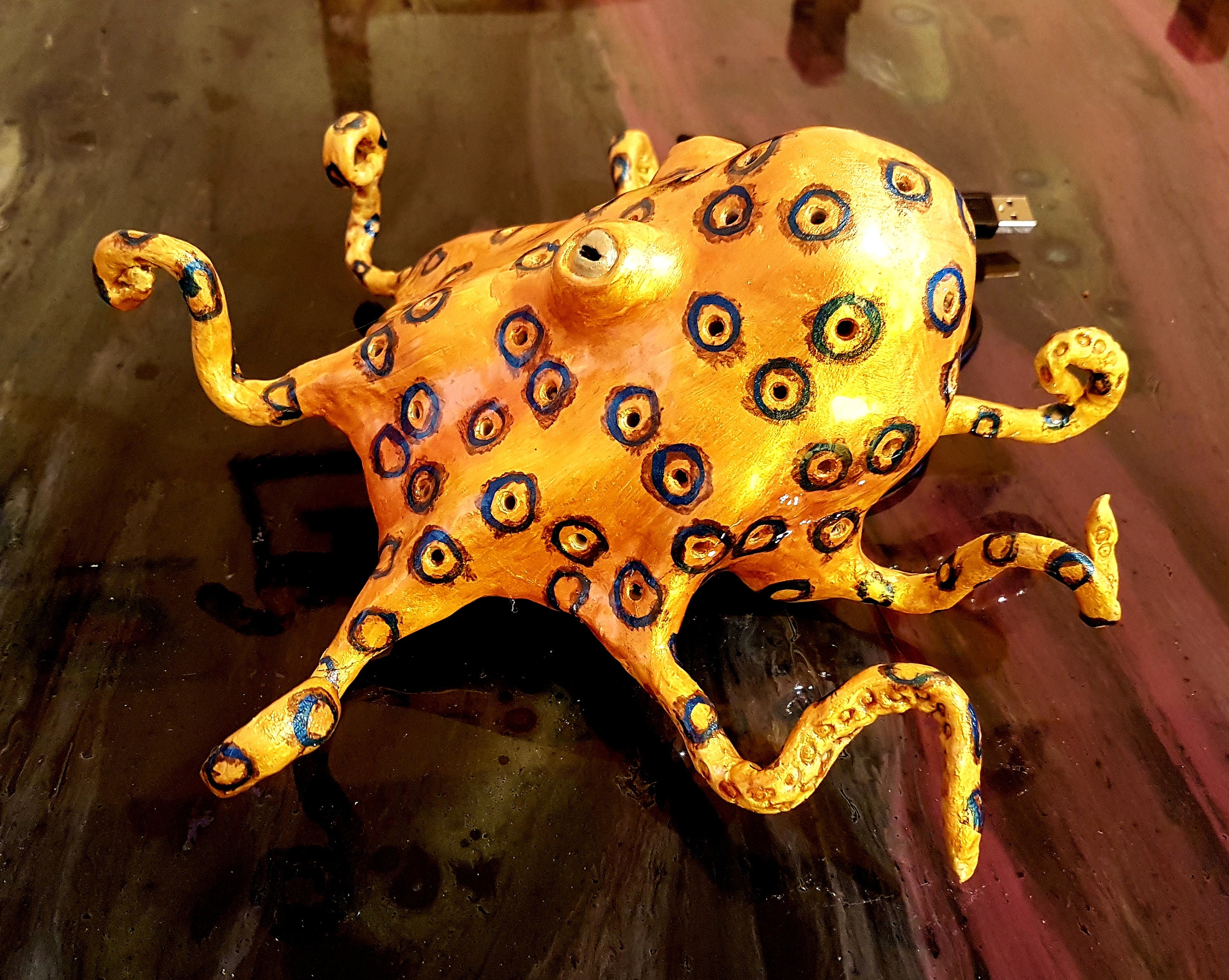 Blue Ringed Octopus Statement Lamp Sculpture - Etsy