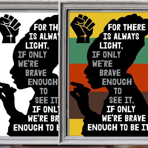 2 Amanda Gorman Posters Black and White & Color - Etsy