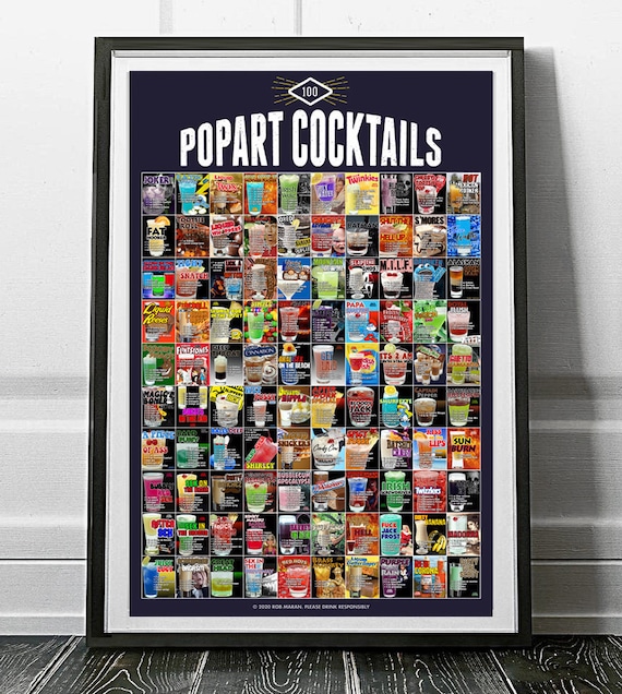 2 Drink Posters With 100 Cocktails Recipes Halloween Party - Etsy Canada