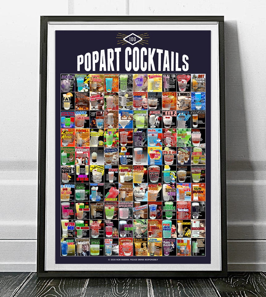 2 Drink Posters With 100 Cocktails Recipes - Halloween Party - Etsy Canada