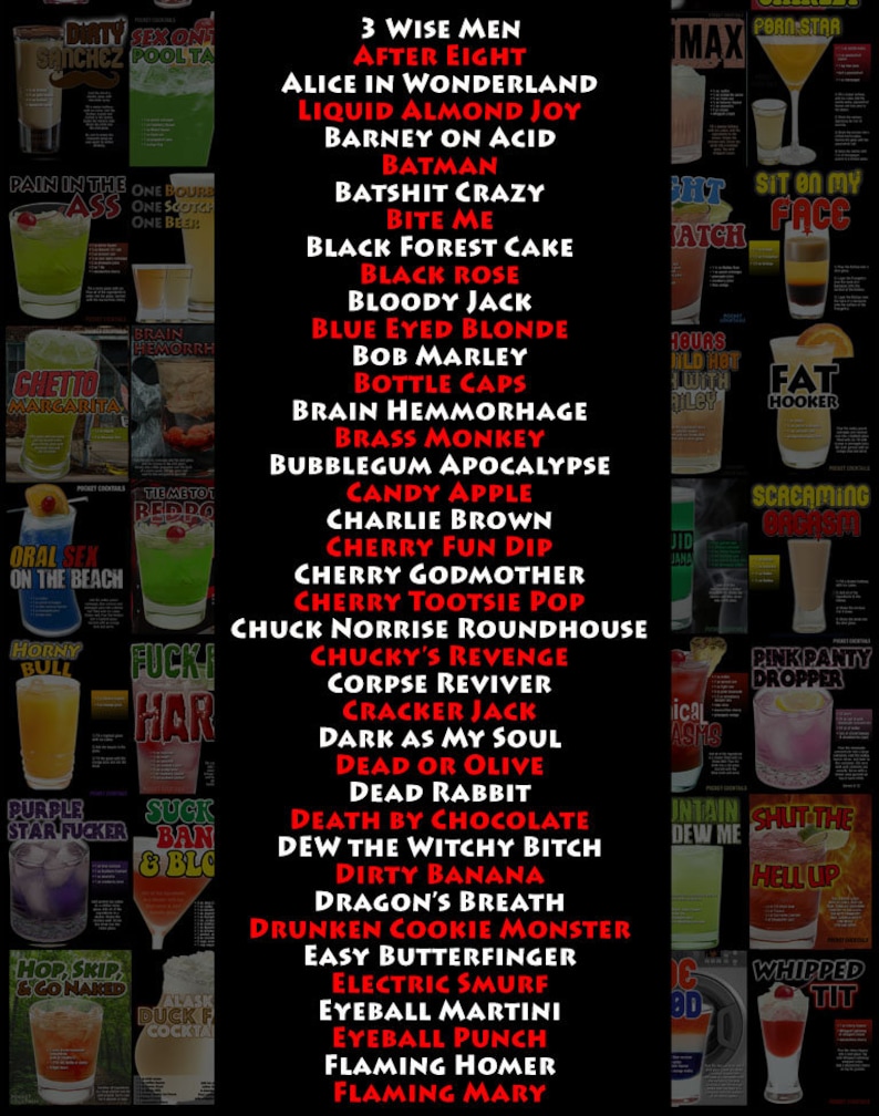 PRINTED Halloween Cocktail Poster and & Bonus 100+ Drink Guide - Etsy