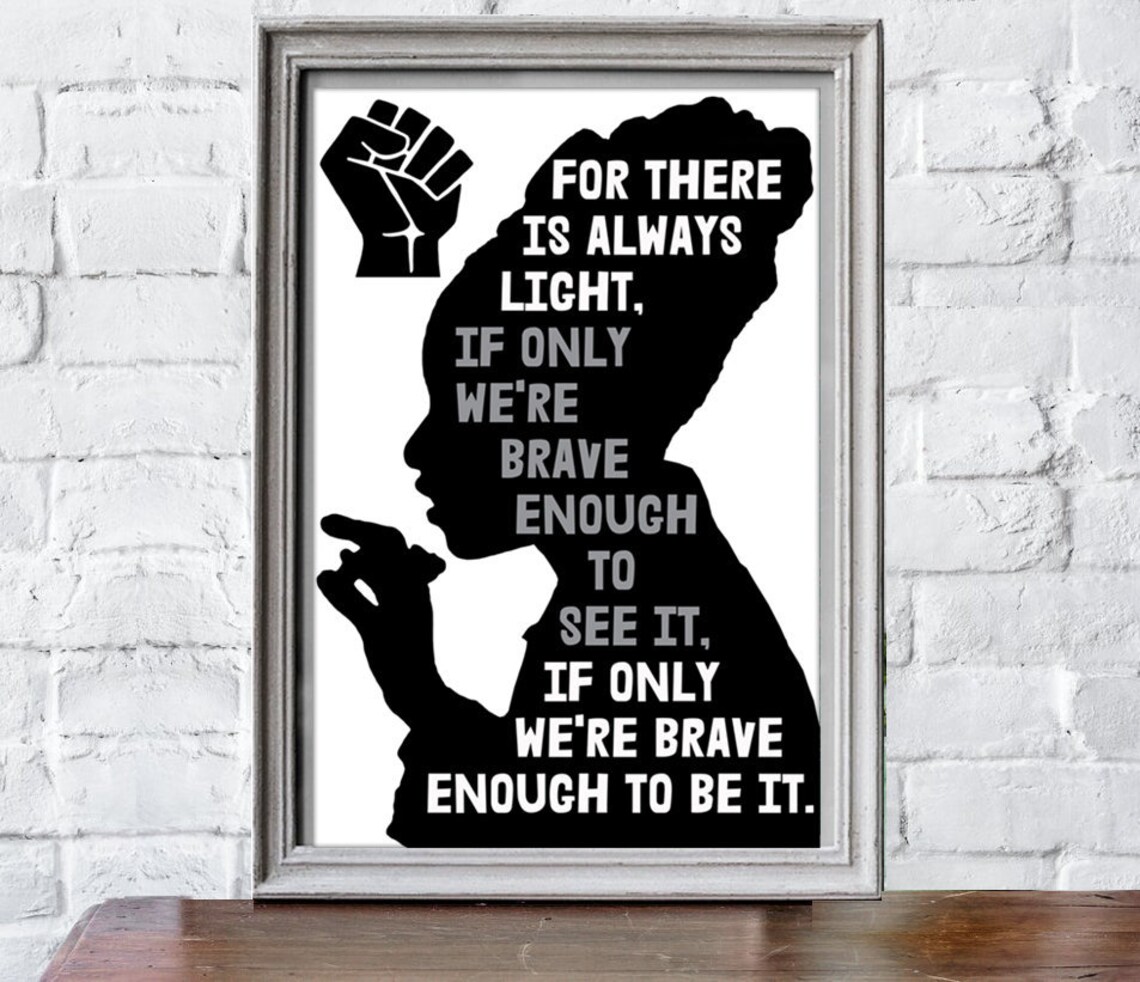 2 Amanda Gorman Posters, Black and White & Color - Etsy