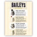 Baileys Cocktails Bar Poster Home Decor - Etsy