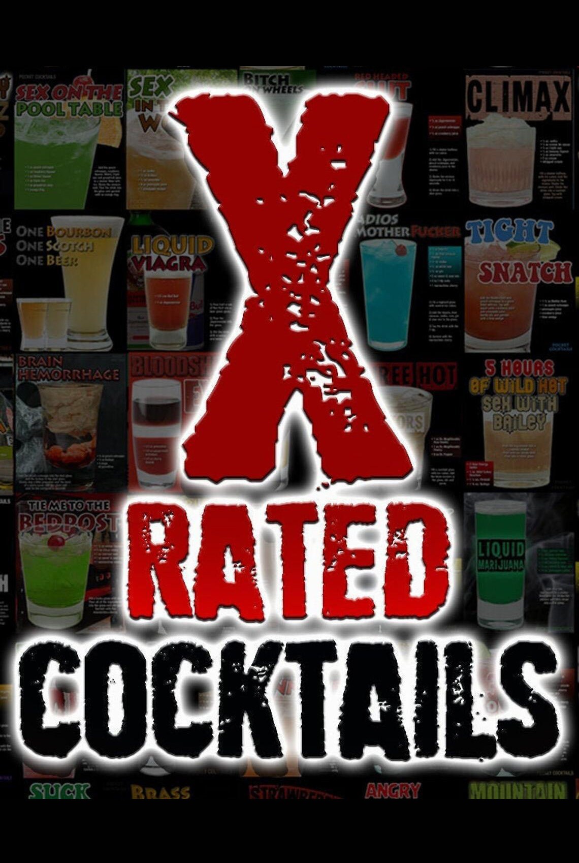 X Rated Cocktail Poster X Rated Drinks Guide Personalized | Etsy