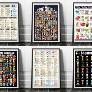 PRINTED Classic Cocktails Drink Recipe Poster, Wall Art, Home Decor - Etsy Canada