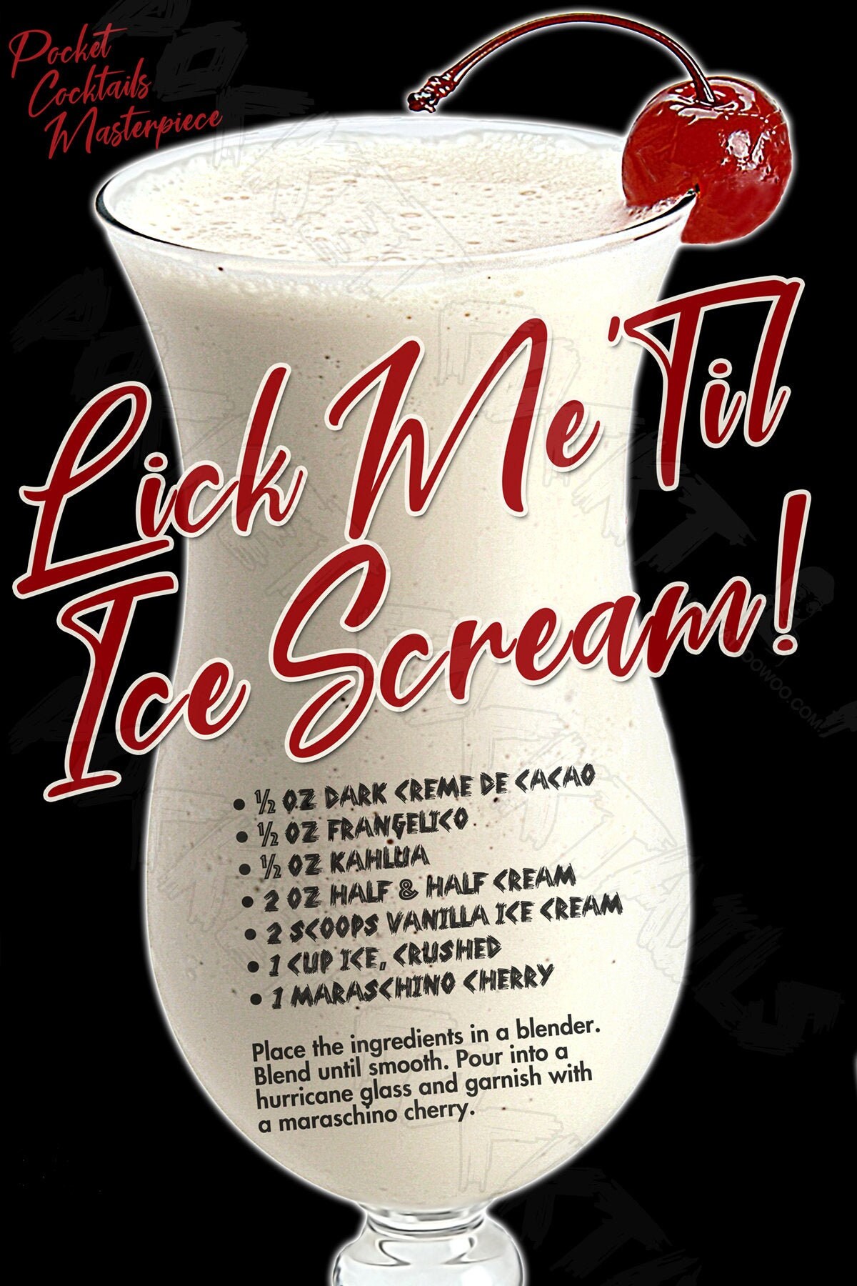 12x18 Lick Me Til Ice Scream Cocktail Etsy