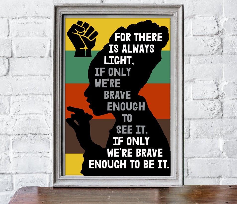2 Amanda Gorman Posters, Black and White & Color - Etsy