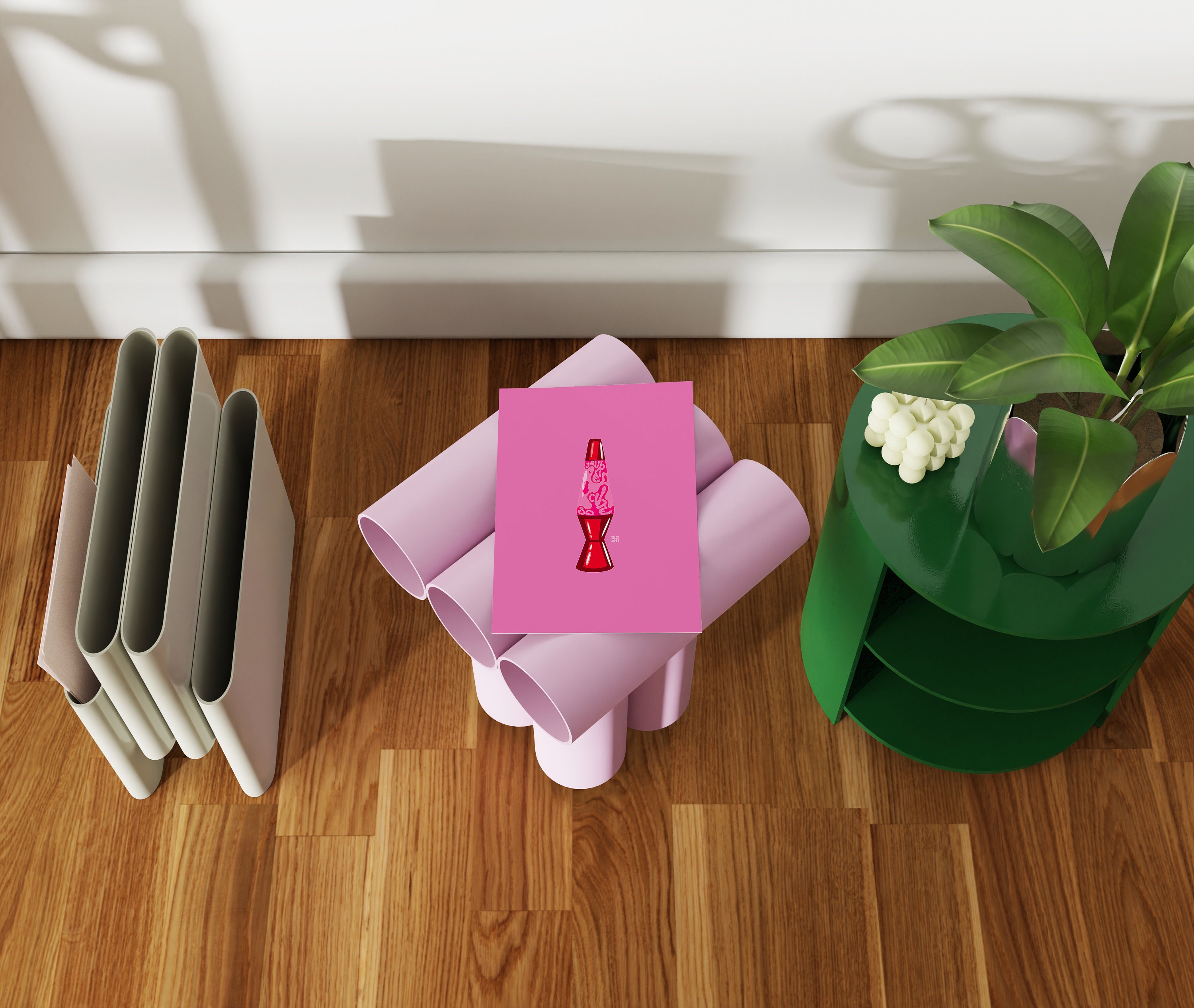 Pink 'you're so Cute' Lava Lamp Art Print Digital Art Print Download ...