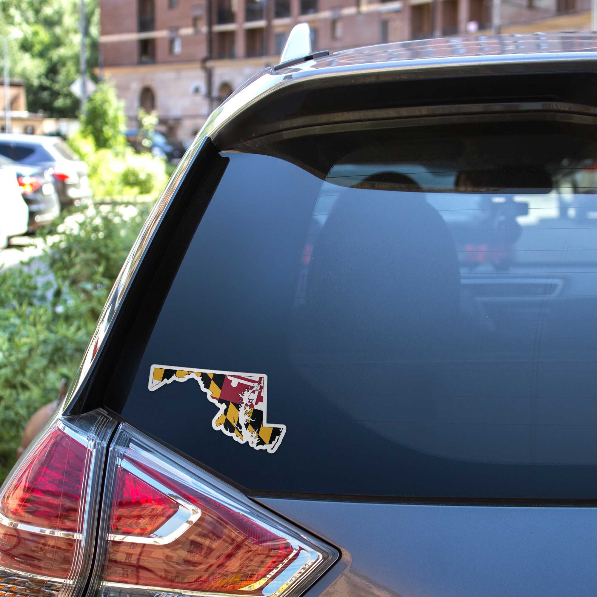 Maryland Flag Bumper Sticker for Car Black Checkered MD - Etsy