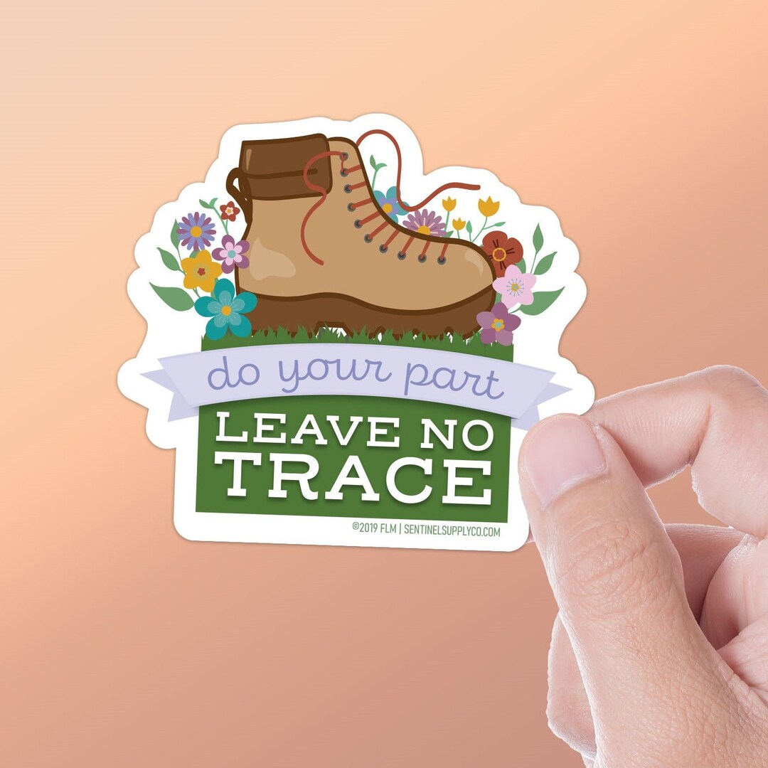 Leave No Trace Hiking & Outdoors Sticker, Cute Environment Nature Vinyl ...