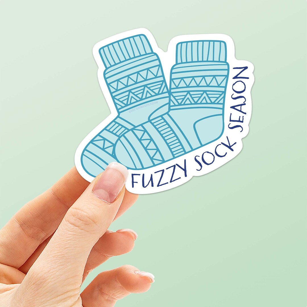 Fuzzy Sock Season Sticker for Hydroflask - Fall and Winter Funny ...