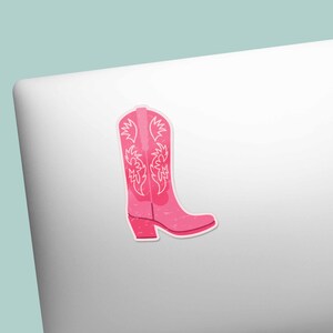 Pink Cowgirl Boot Sticker for Hydroflask - Cute Girly Rodeo Laptop ...