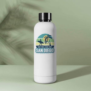 Surf San Diego Sticker for Hydroflask, High Tides Good Vibes Waterproof ...