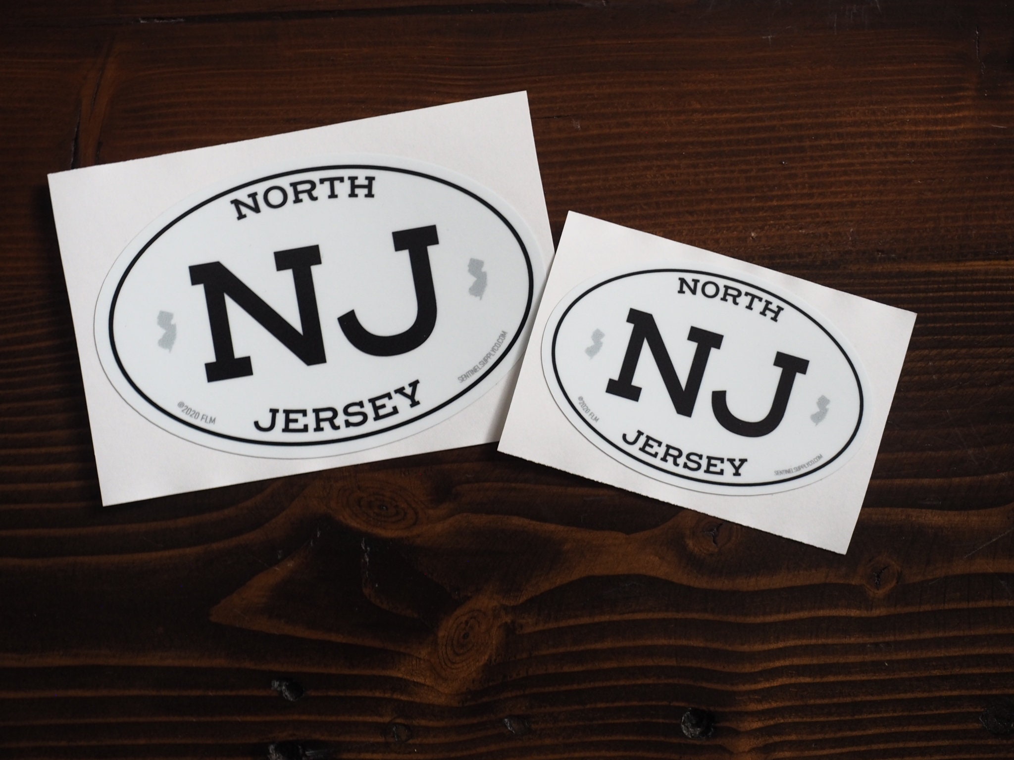 North Jersey NJ Stickers New Jersey White Oval Sticker | Etsy
