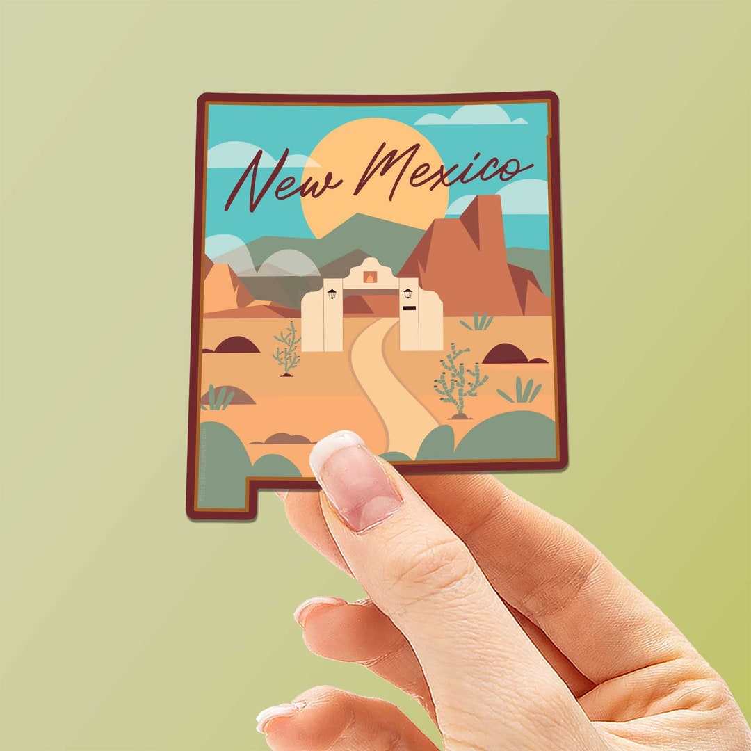 Desert Landscape New Mexico Bumper Sticker, Albuquerque Santa Fe NM ...