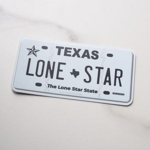 Texas Lone Star State License Plate Bumper Sticker for Car RV - Etsy