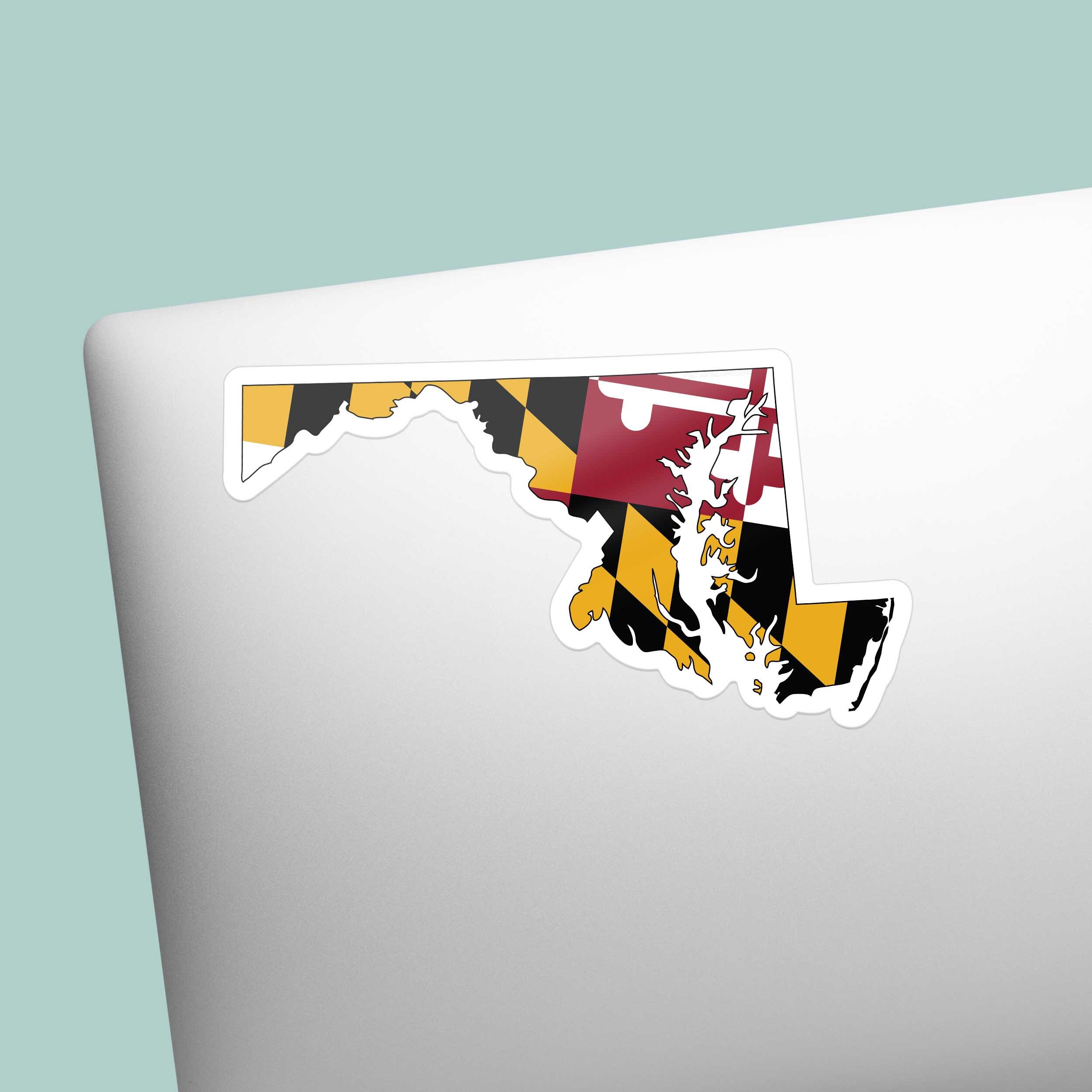 Maryland Flag Bumper Sticker for Car Black Checkered MD - Etsy