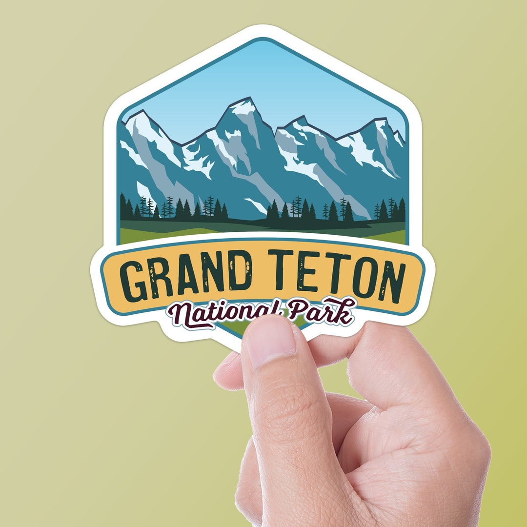 Grand Teton National Park Sticker for Hydroflask - Stickers for Laptop ...