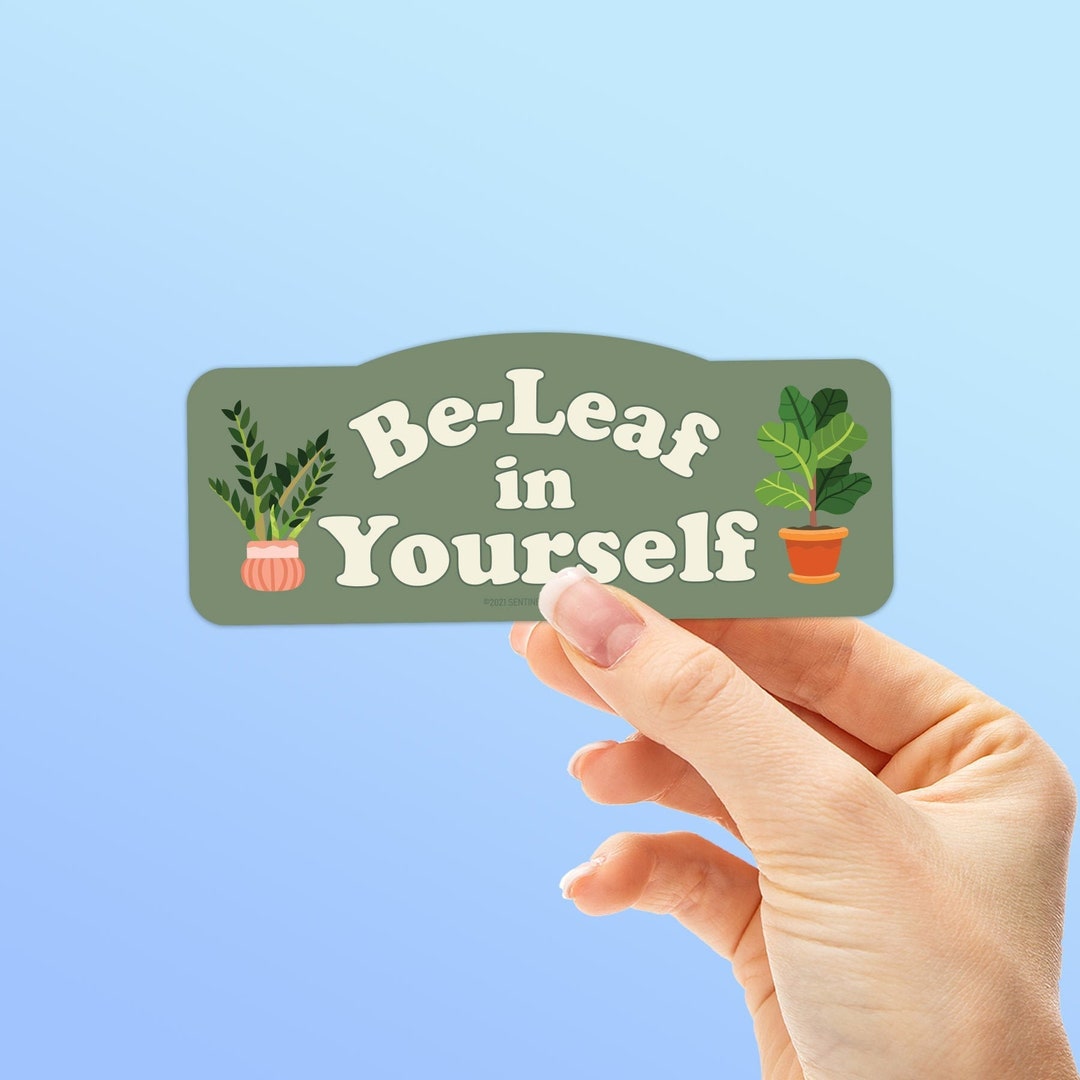 Be-leaf in Yourself Cute Plant Sticker for Hydroflask Water - Etsy