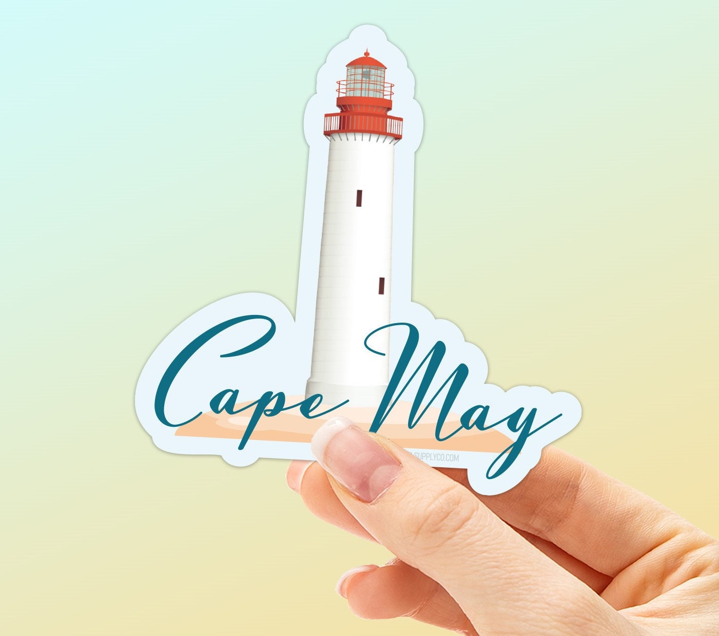 Cape May Lighthouse Sticker Cape May NJ Decals New Jersey | Etsy