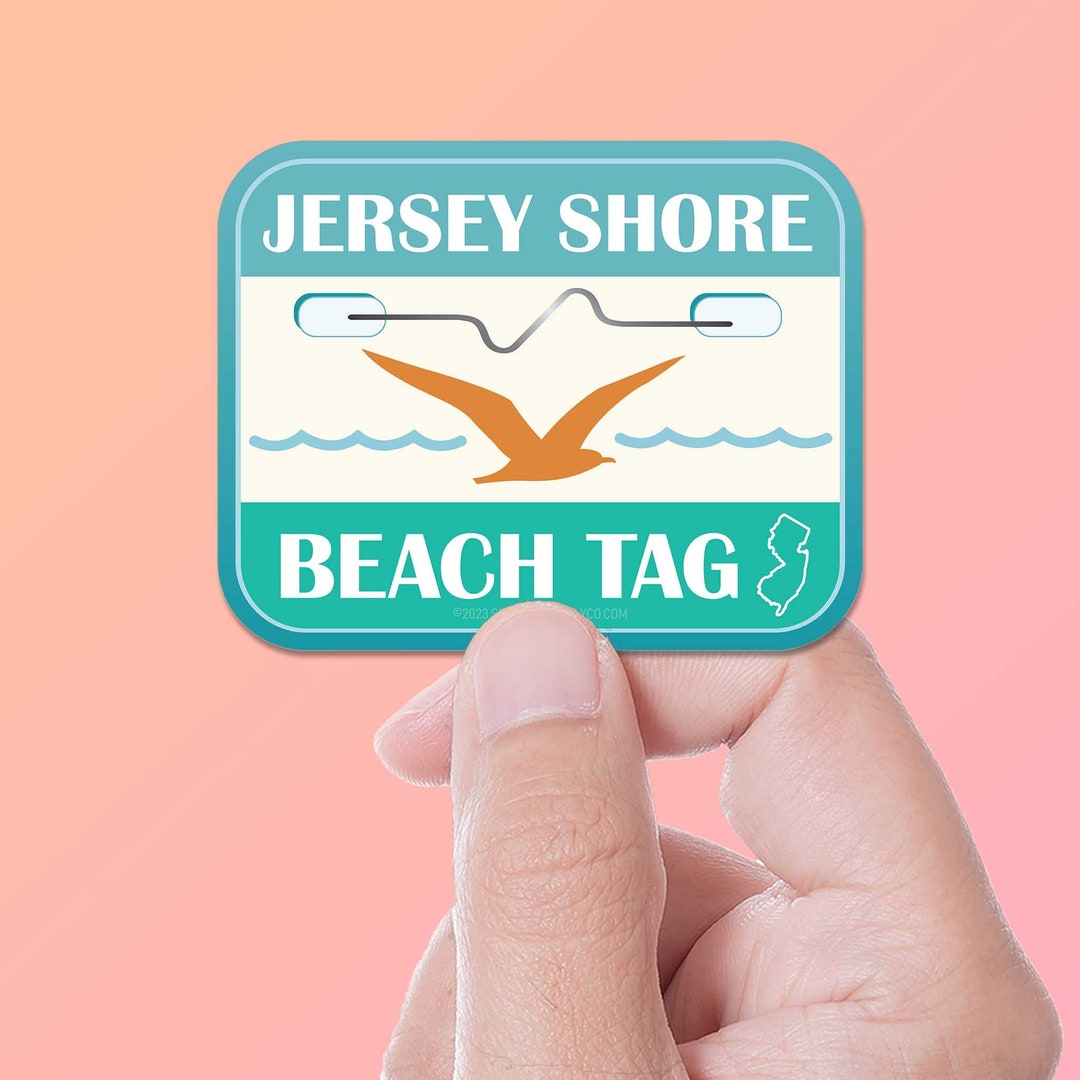 Jersey Shore Beach Tag Sticker - New Jersey Shore Bumper Sticker | NJ ...