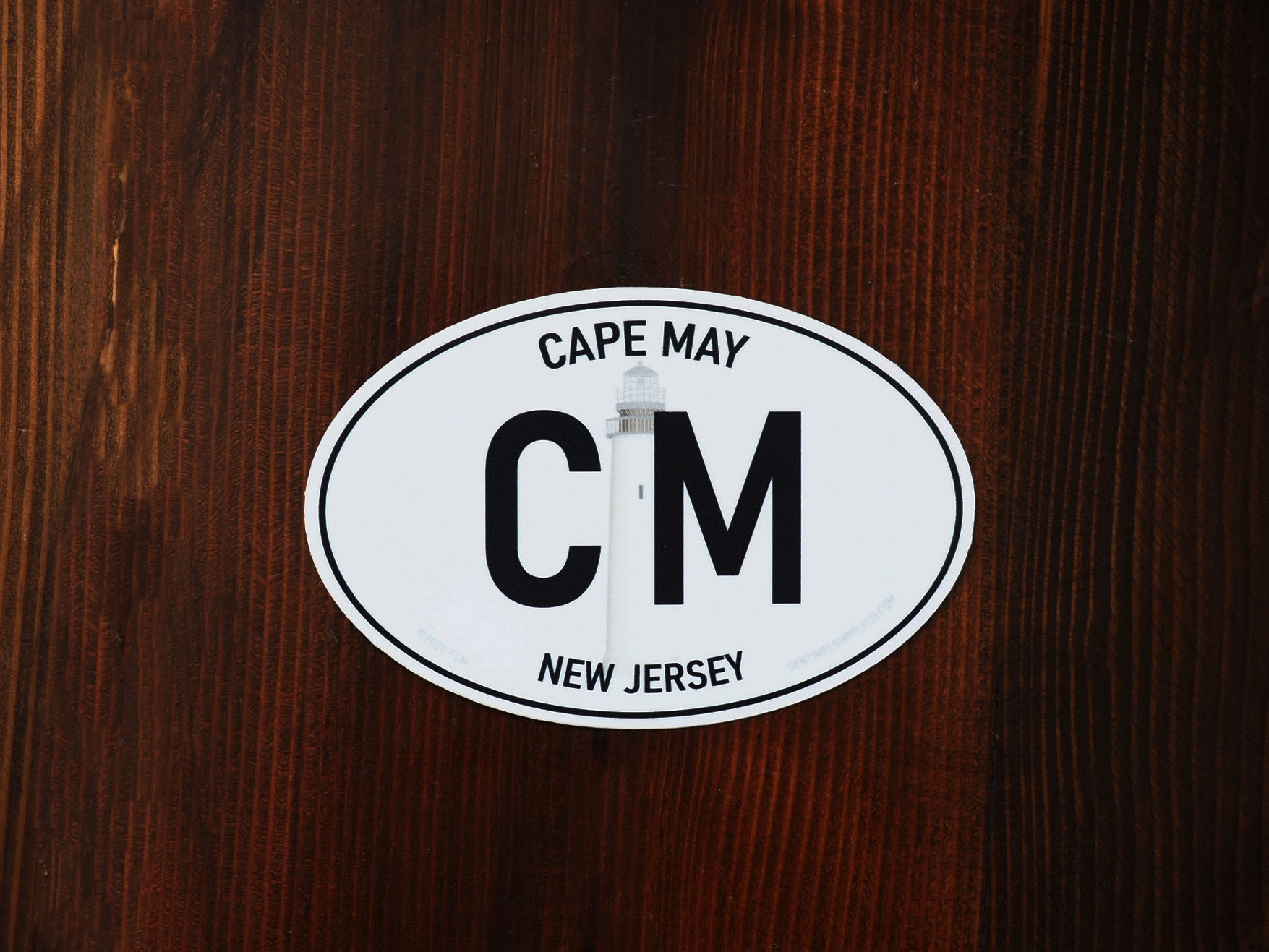 Cape May NJ Stickers White Oval Cape May Bumper Stickers New | Etsy