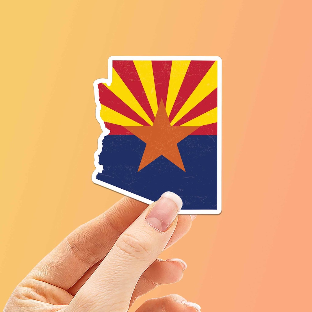 Arizona Flag Bumper Sticker in 2 Sizes - Cool AZ Sticker for Hydroflask ...