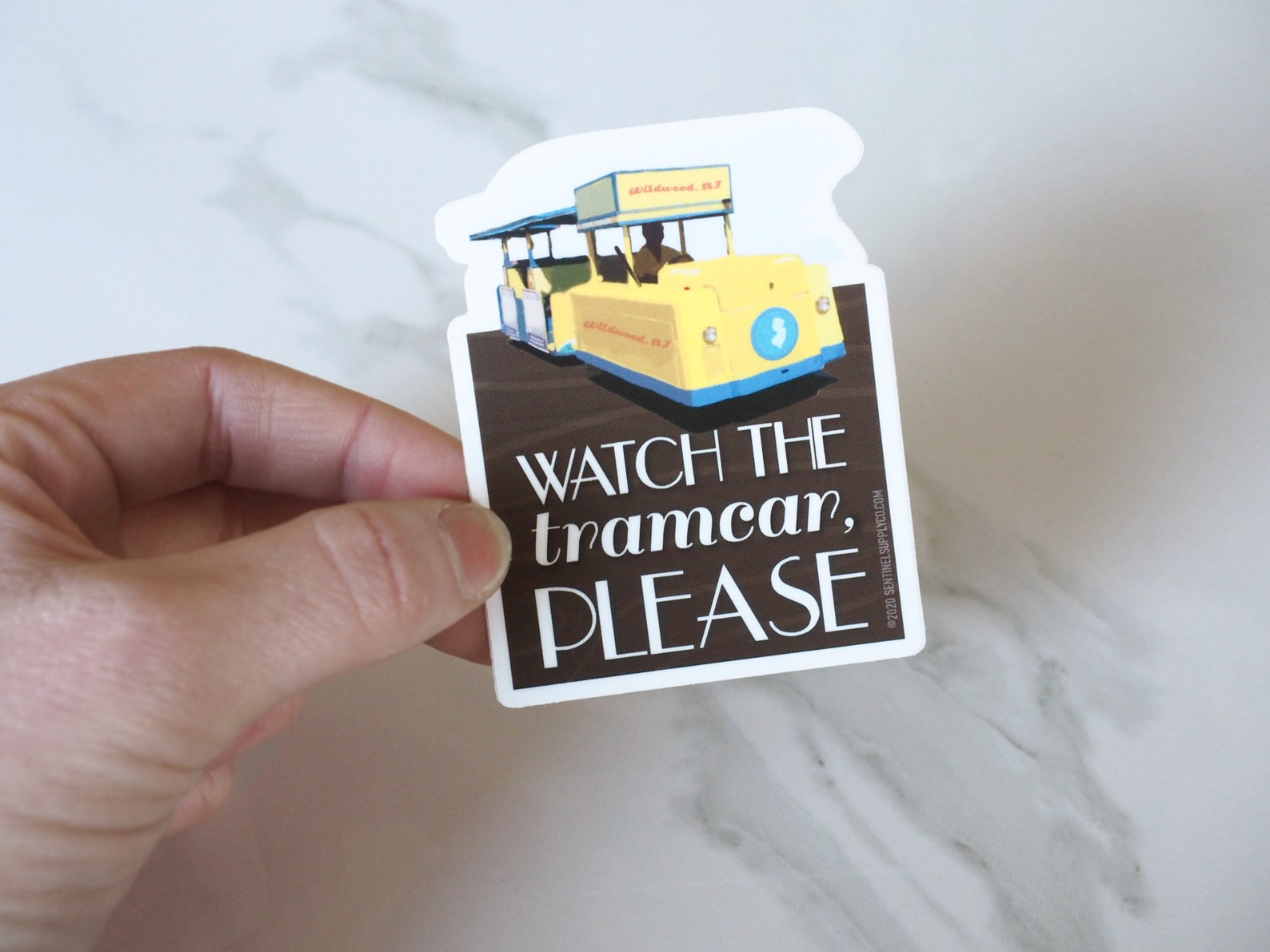 Watch the Tram Car Please Wildwood NJ Boardwalk Sticker | Etsy